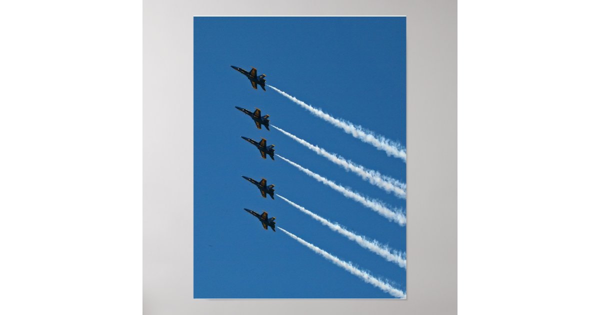 Blue Angels Line Abreast Formation Poster | Zazzle