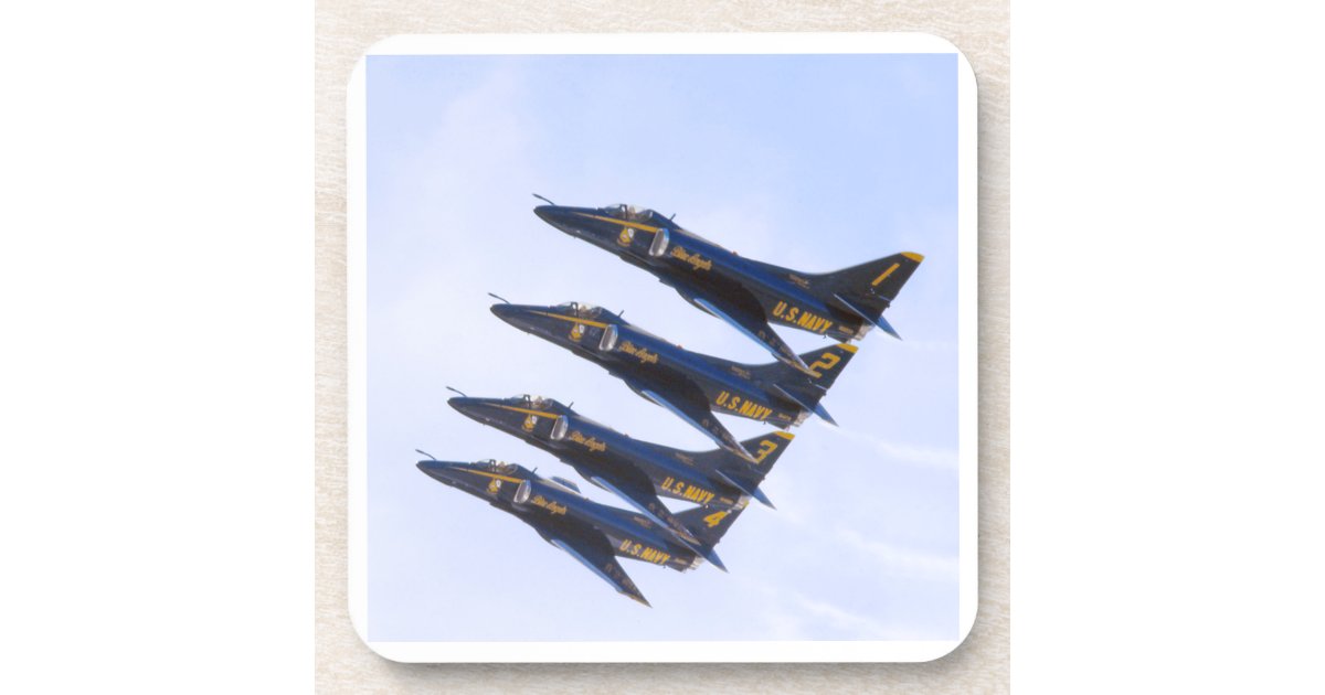Blue Angels photo design coaster | Zazzle