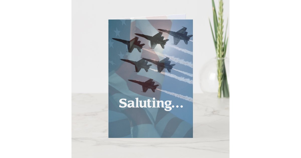 Blue Angels Salute Thank You Card | Zazzle