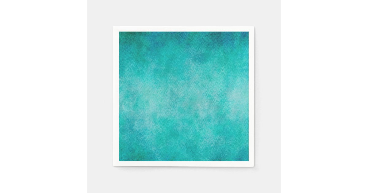 Blue Aqua Teal Watercolor Paper Colorful Texture Napkins | Zazzle