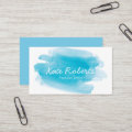 Blue Aqua Watercolor business card | creative | Zazzle