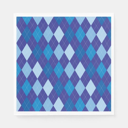 Blue argyle pattern napkins | Zazzle.com