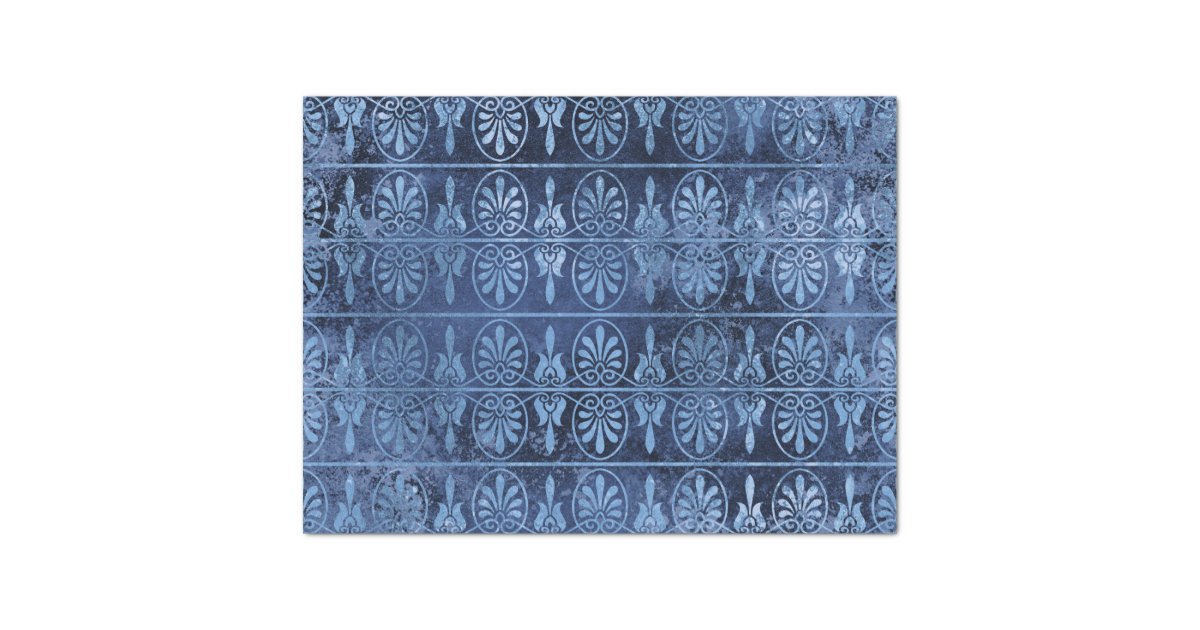 Blue Art Deco Decoupage Tissue Paper | Zazzle