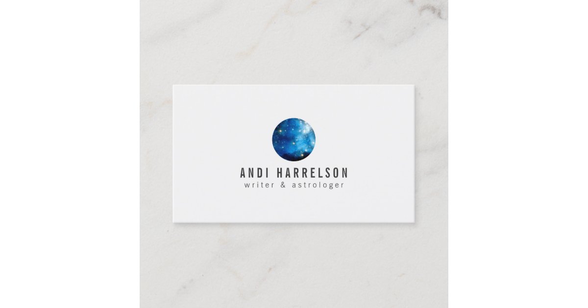 Blue Astrology, Stars, Planet Business Card | Zazzle