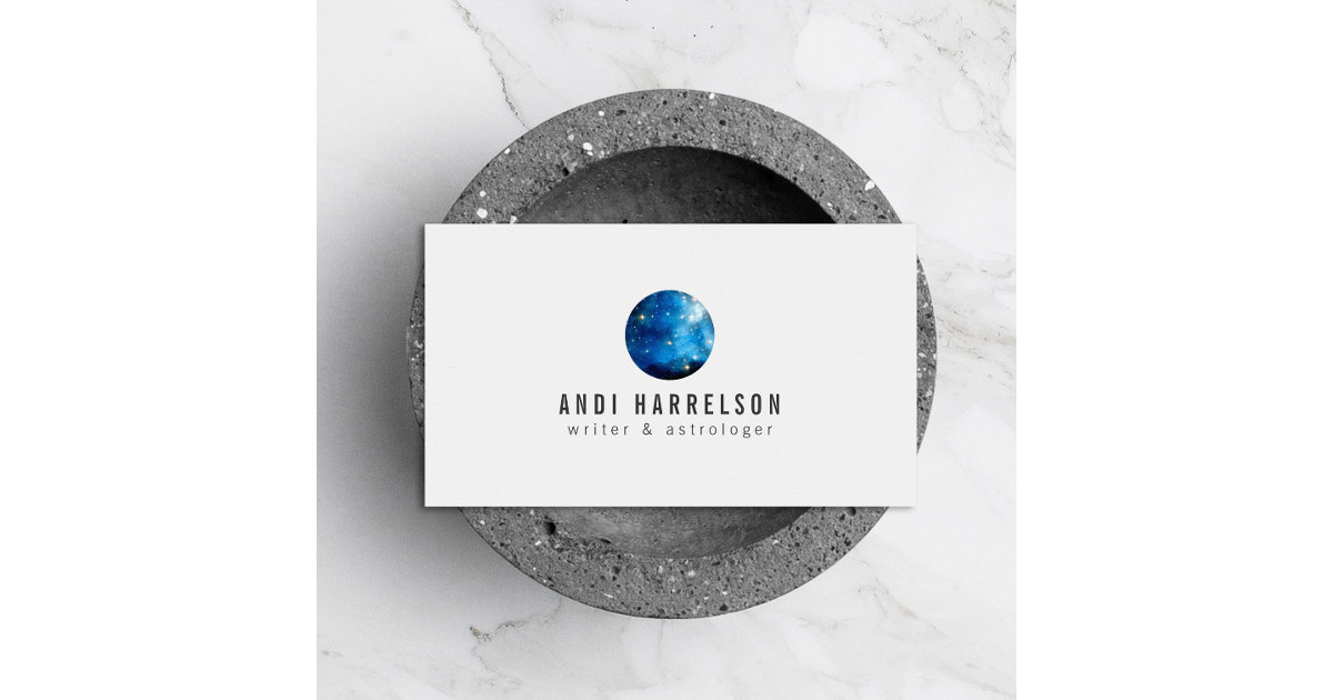 Blue Astrology, Stars, Planet Business Card | Zazzle