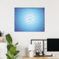 Blue Aum Energy Poster | Zazzle