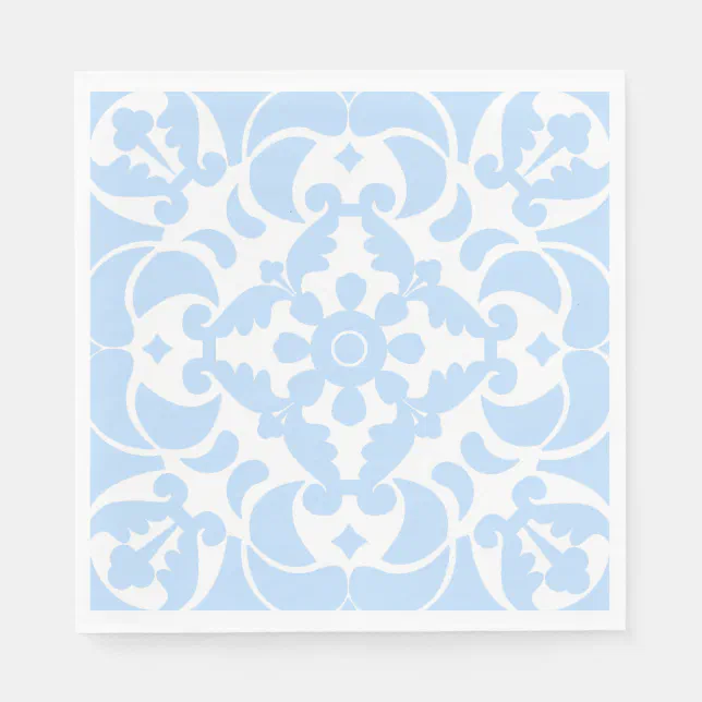 Blue Azulejos Portuguese Spanish Mediterranean Napkins | Zazzle