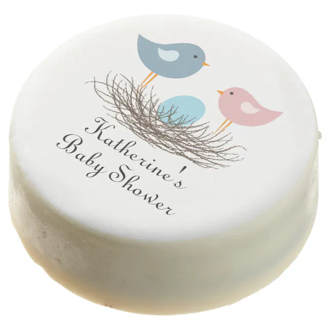 Blue Baby Bird's Nest Baby Shower | Baby Shower Chocolate Covered Oreo ...