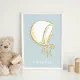 Blue Baby Bonnet Personalized Kids Name Art Poster | Zazzle