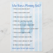 Blue Baby Boy Footprints Themed baby shower games Flyer | Zazzle