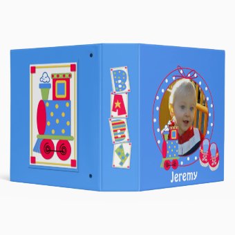 Blue Baby Boy Photo Album Binder | Zazzle