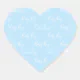 Blue Baby Boy Script Baby Script Heart Sticker | Zazzle