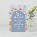 Blue Baby in Bloom Boy Shower Wildflowers Arch Invitation | Zazzle