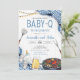 Blue Baby-Q Baby Shower Invitation | Zazzle