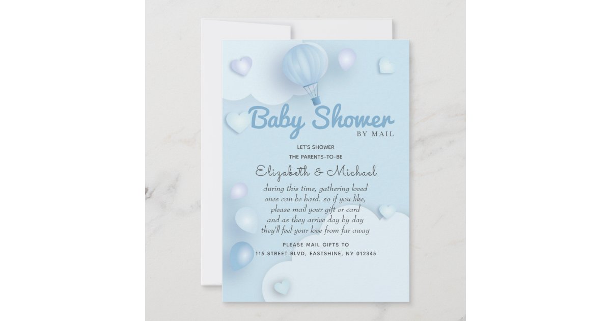 Blue Baby Shower Invitation | Zazzle