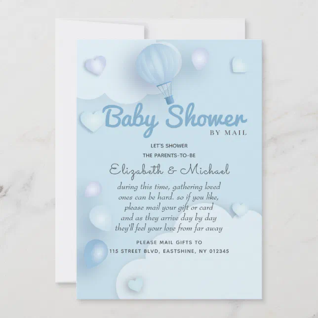 Blue Baby Shower Invitation | Zazzle