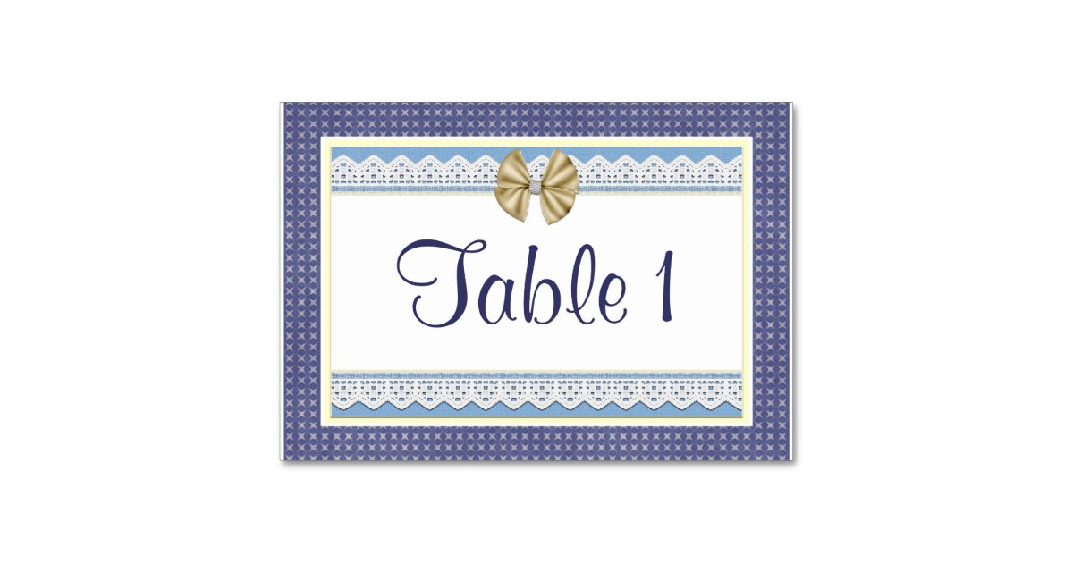 Blue Baby Shower Table Numbers | Zazzle