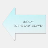 Blue Baby Shower | This Way| Sign | Zazzle