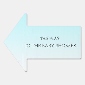 Blue Baby Shower | This Way| Sign | Zazzle