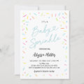 Blue Baby Sprinkle Invitation | Zazzle