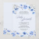 Blue Baby Sprinkle Poem Floral Baby Shower Invitation | Zazzle