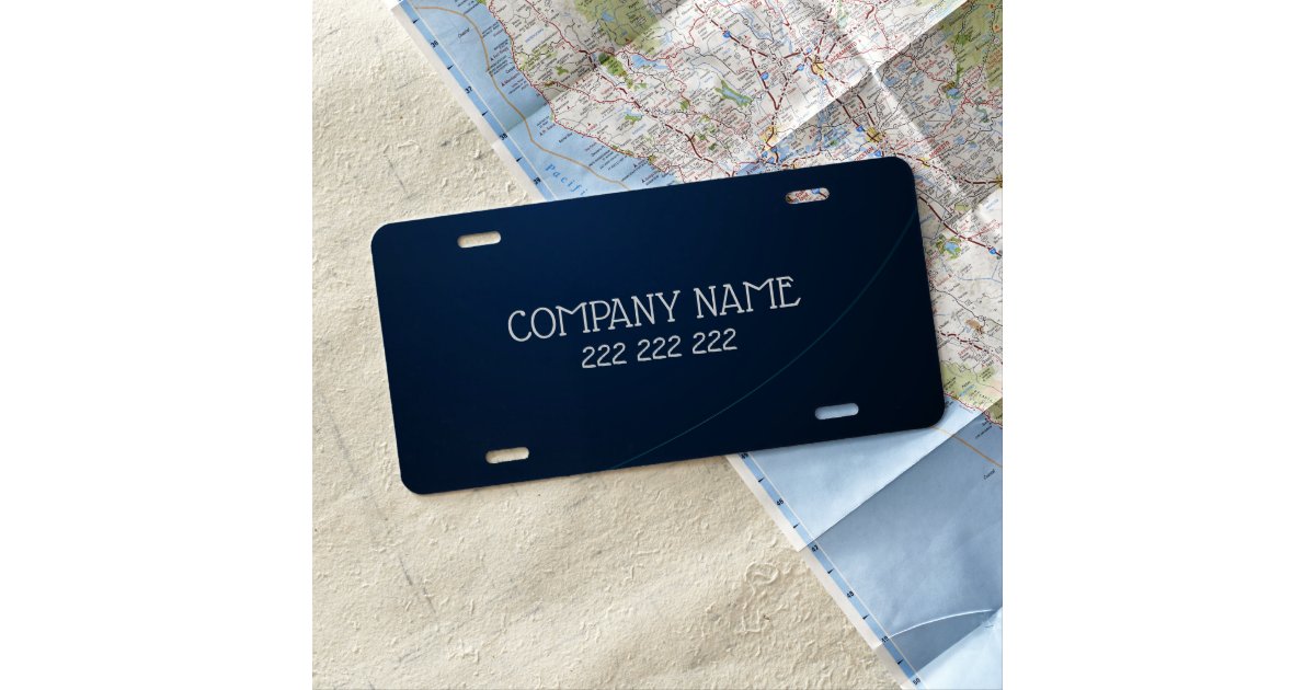 Blue Background License Plate | Zazzle