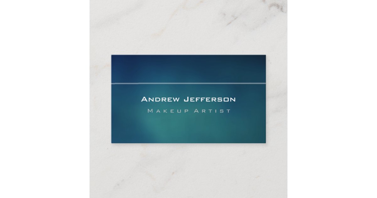 Blue Background Professional Artist Business Card | Zazzle