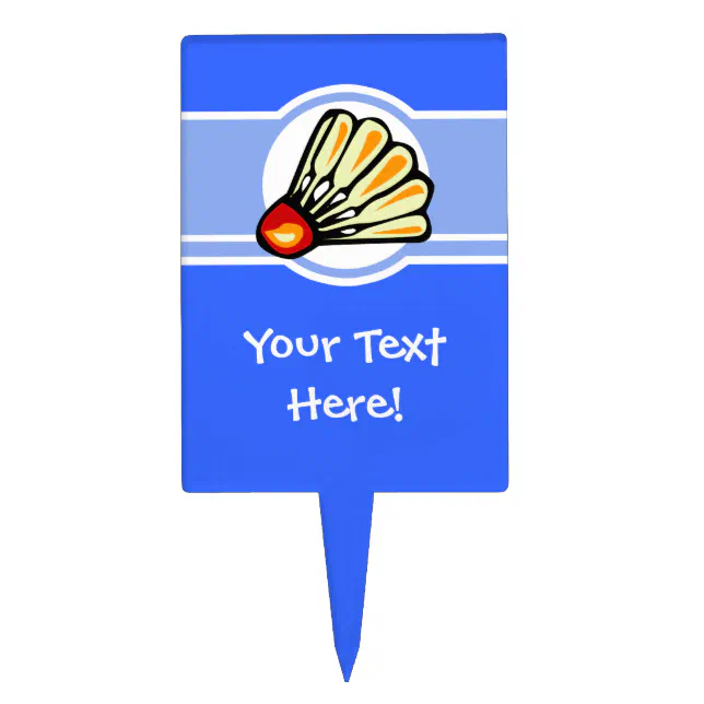 Blue Badminton Cake Topper | Zazzle