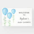 Blue Balloon Baby Shower Welcome Banner | Zazzle
