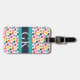Blue Band Polka Dot Monogram Luggage Tag | Zazzle