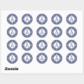 Blue Bandana Personalize Classic Round Sticker | Zazzle