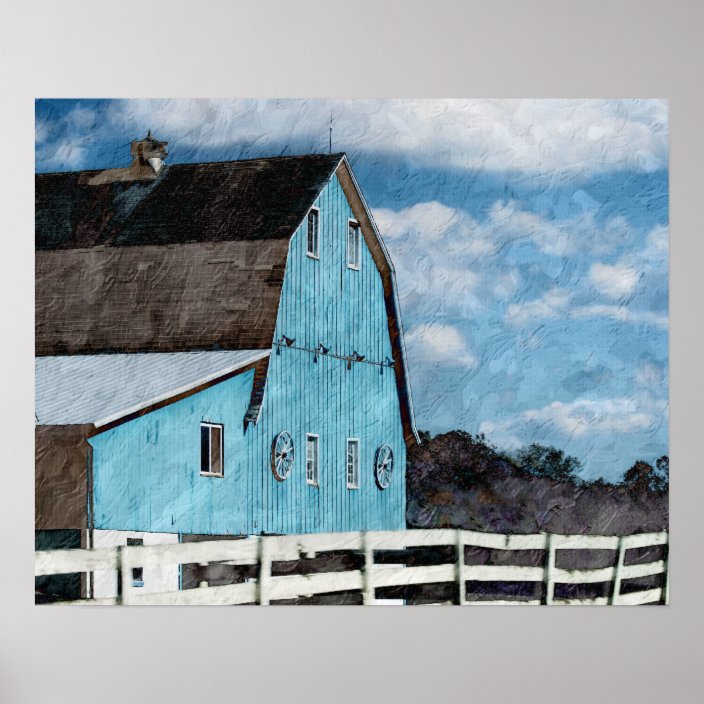 Blue Barn poster | Zazzle.com