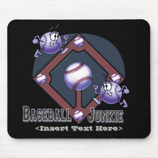 Blue Baseball Cartoon Mouse Pad | Zazzle.com