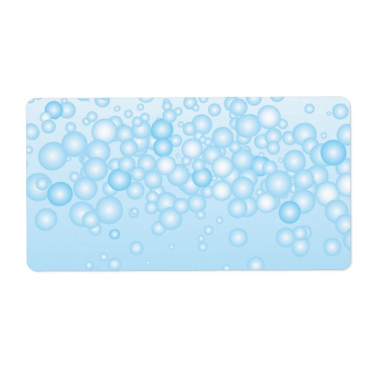 Blue Bath Bubbles Label | Zazzle.com