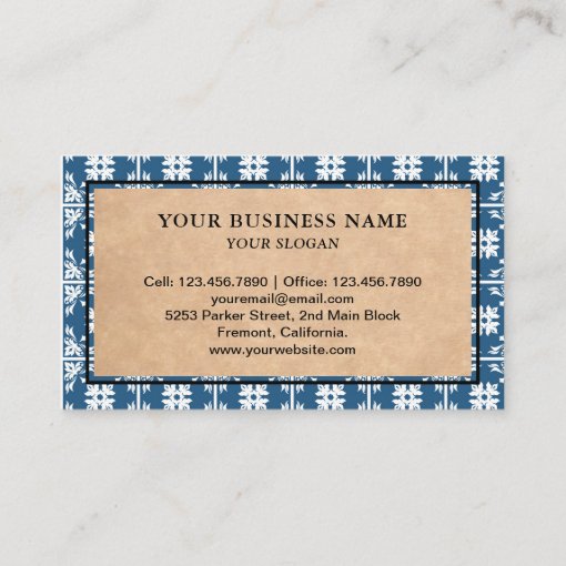 Blue Bathroom Kitchen Flooring Tiles Installer Business Card | Zazzle