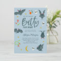 Blue Bats Batty for Baby Shower Invitation | Zazzle