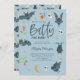 Blue Bats Batty for Baby Shower Invitation | Zazzle