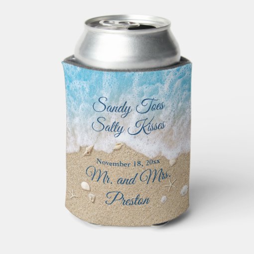 Blue Beach Waves Sandy Toes Cooler | Zazzle