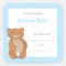 Blue Bear Baby Shower Bookplate, boy book plate | Zazzle