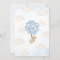 Blue Bear Balloon Baby Shower Invitation | Zazzle