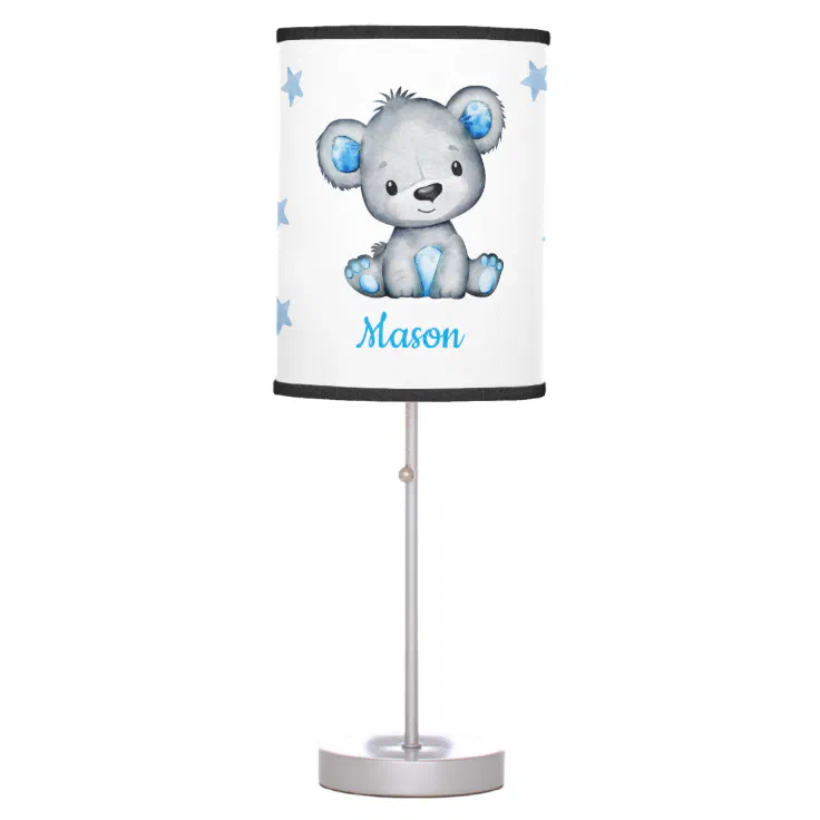 Blue Bear Boy Lamp, Table Lamp | Zazzle