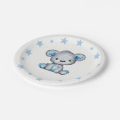 Blue bear Plate 4 Baby Shower, Birthday | Zazzle