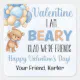 Blue Beary Glad We're Friends Valentine's Day Square Sticker | Zazzle