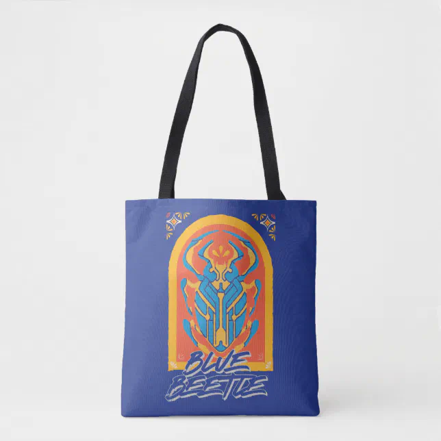 Blue Beetle Scarab Talavera Graphic Tote Bag | Zazzle