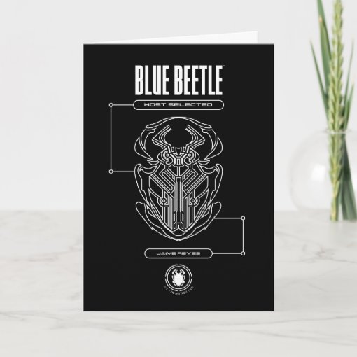 Blue Beetle Scarab Tech Graphic Card | Zazzle
