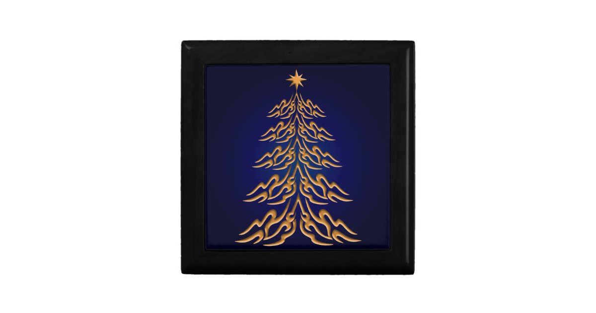 Blue Bell Christmas Tree Gift Box | Zazzle