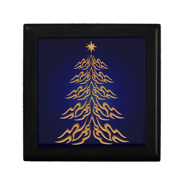 Blue Bell Christmas Tree Gift Box | Zazzle
