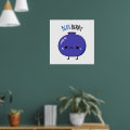 Blue Berry Funny Blueberry Pun Poster | Zazzle
