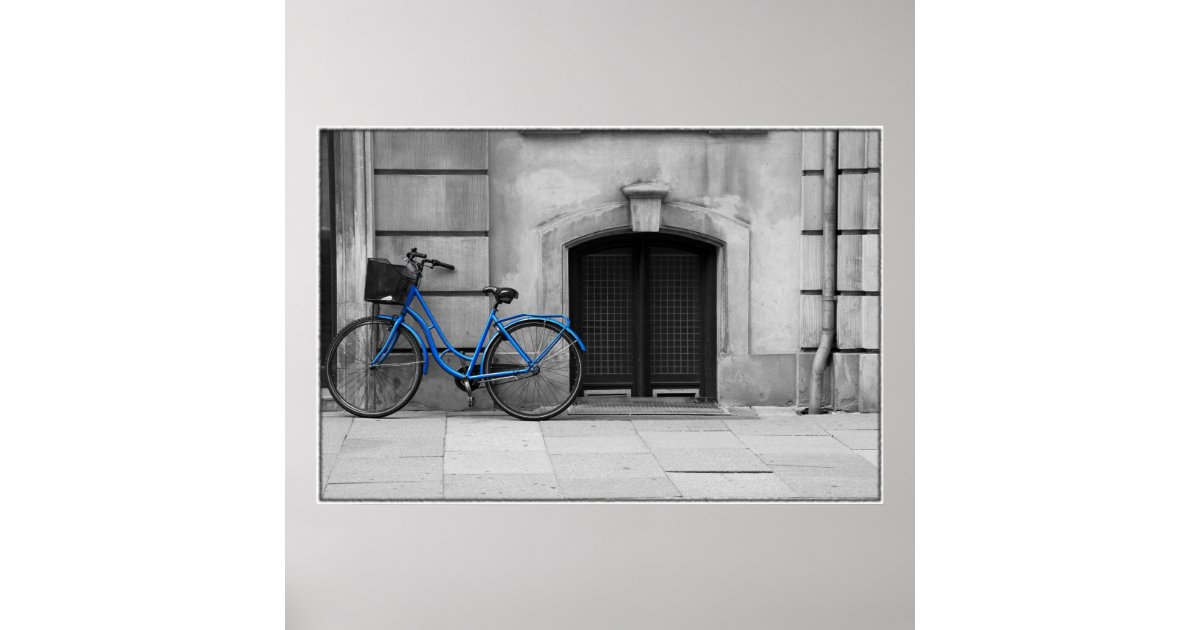 Blue Bicycle Poster | Zazzle
