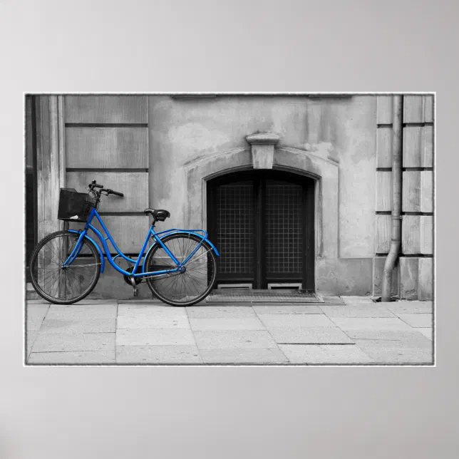 Blue Bicycle Poster | Zazzle